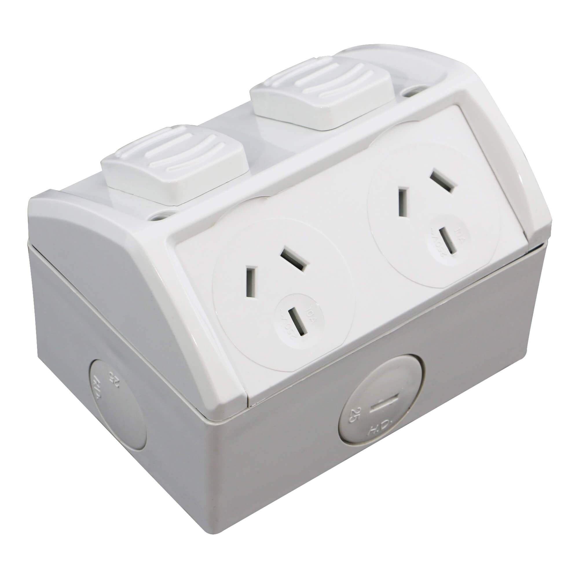 Tesla Weatherproof Double GPO | TESWPGPO2N