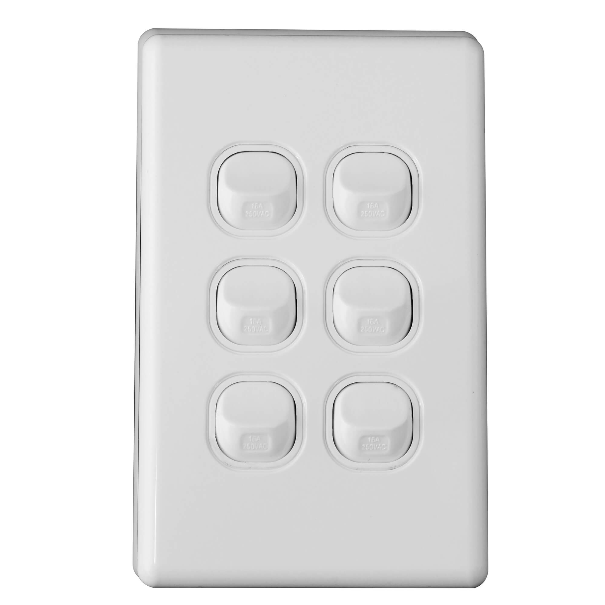 Tesla 6 Gang Switch Vertical | TESSW6V