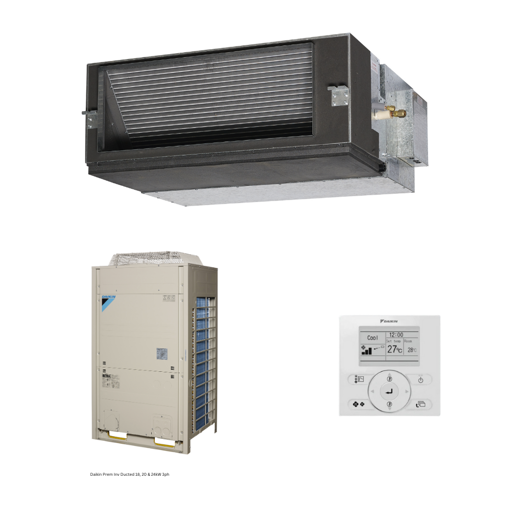 Daikin Premium Inv Ducted R32 24kW 3 Ph Set | PREM3ph24SET