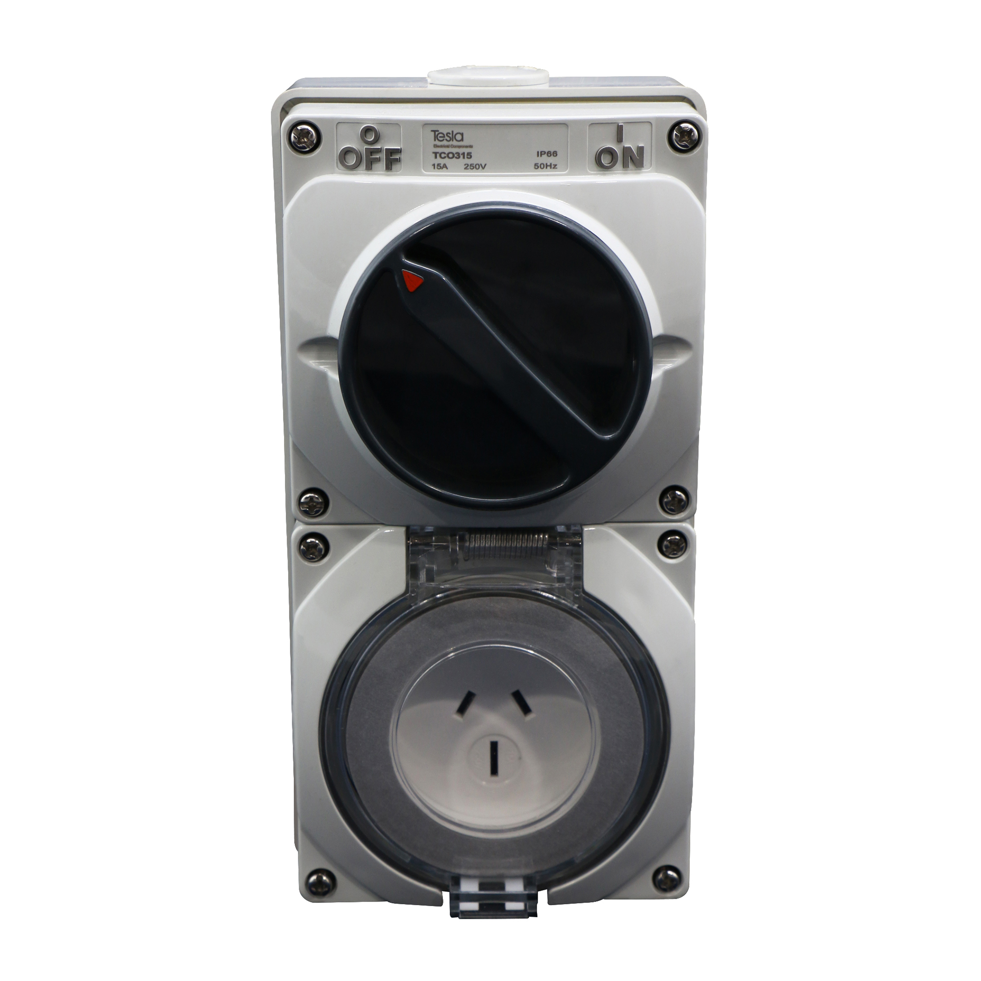 Tesla 3 Pin 15A Switched Combination | TESTCO315