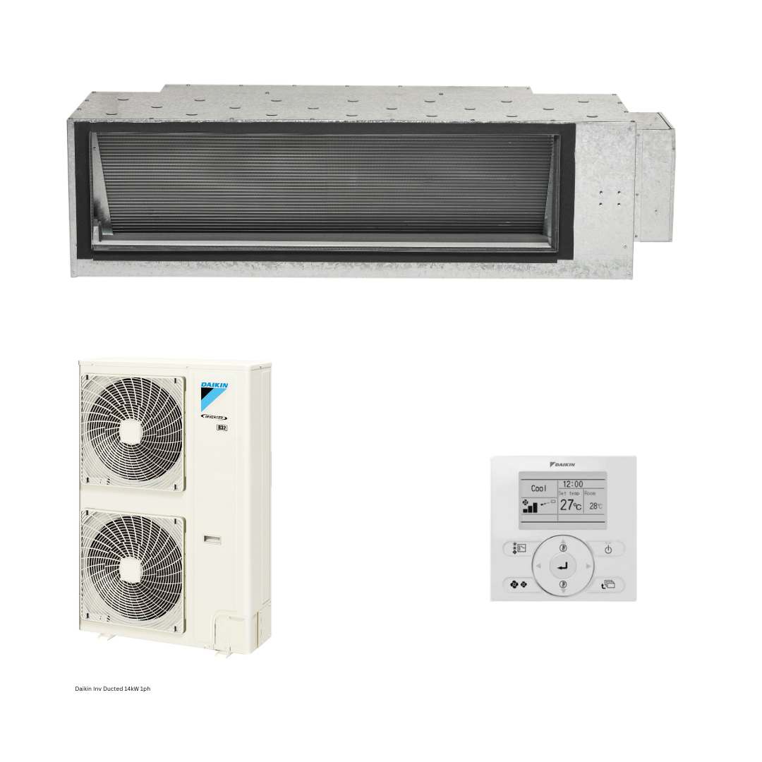 Daikin Inverter Ducted R32 14kW 1 Ph Set | DAIDUCT1ph14SET